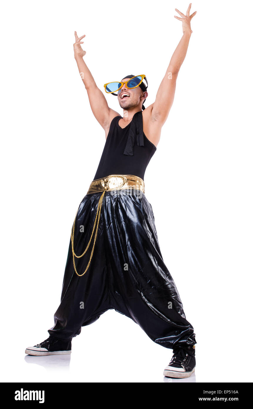 Rap dancer isolated on the white Stock Photo - Alamy