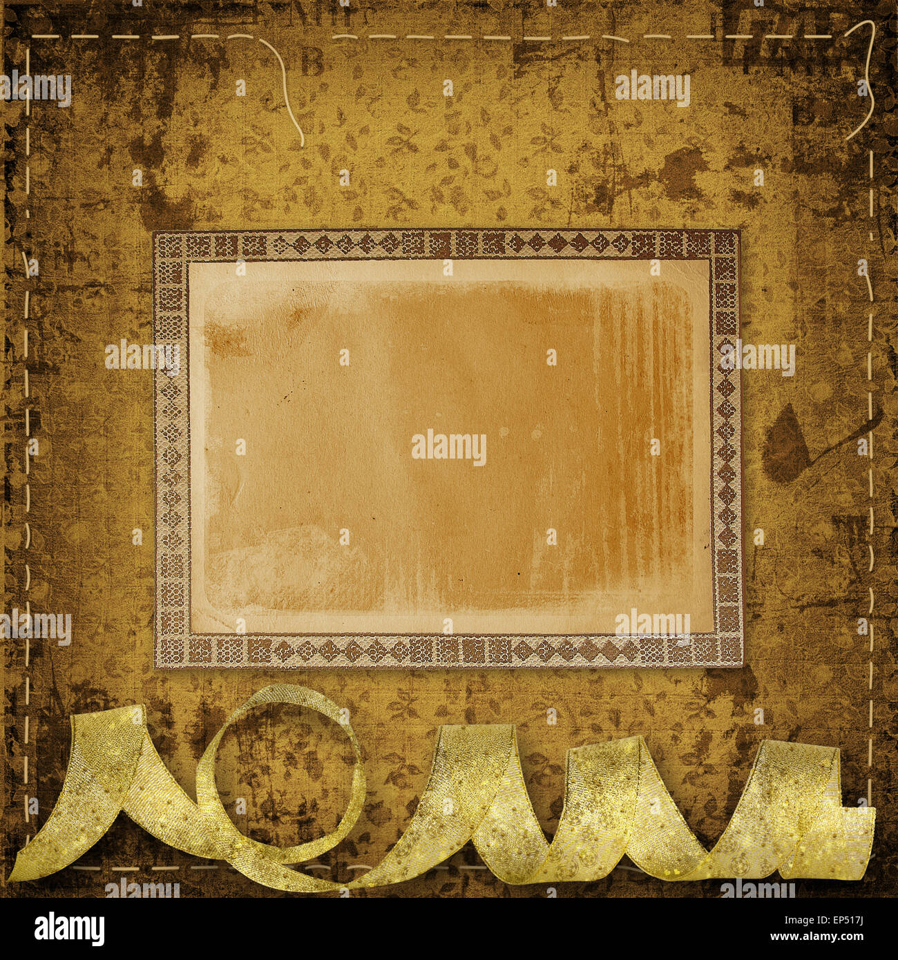 Old grunge frames on the ancient paper background Stock Photo - Alamy