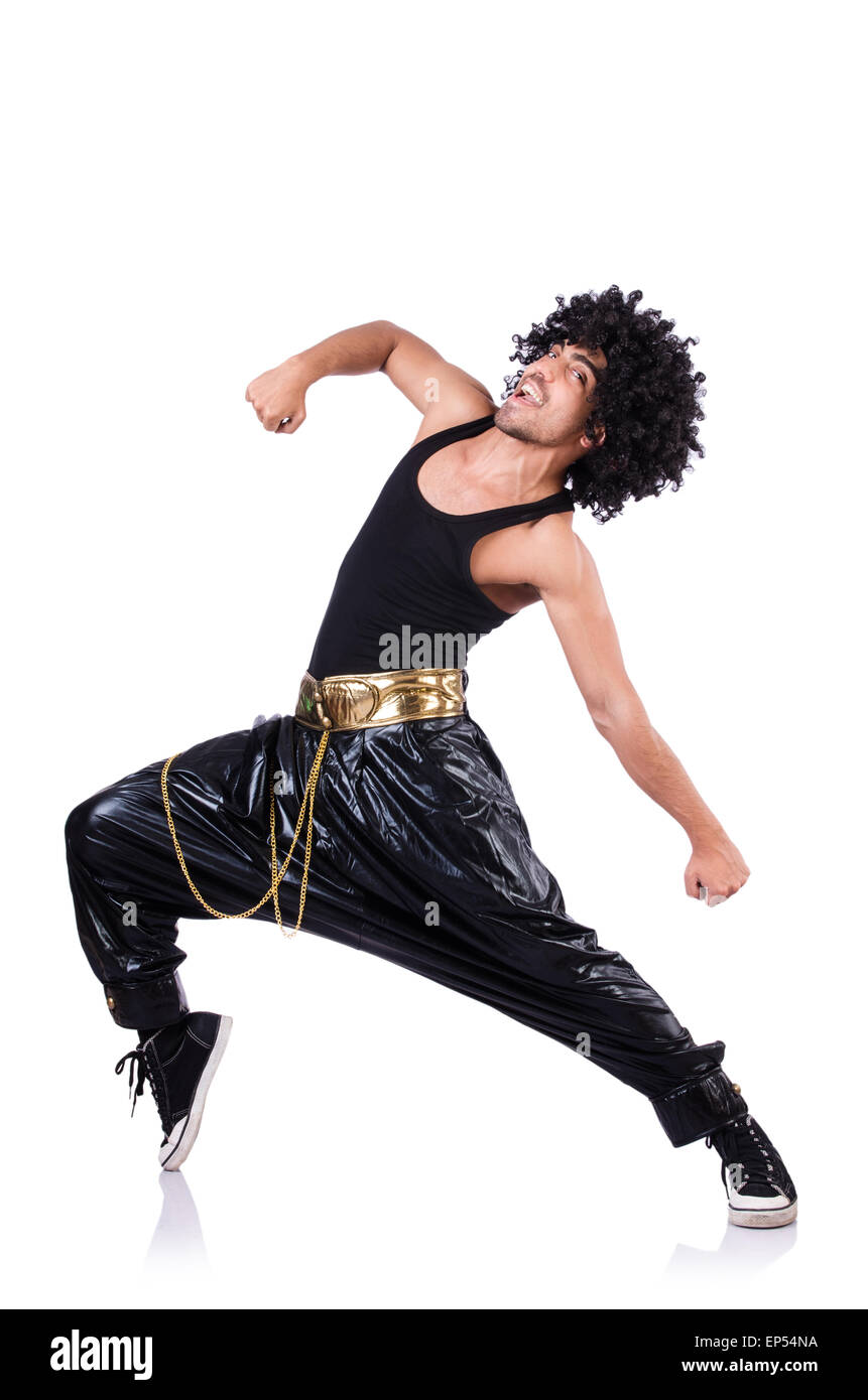 Rap dancer isolated on the white Stock Photo - Alamy