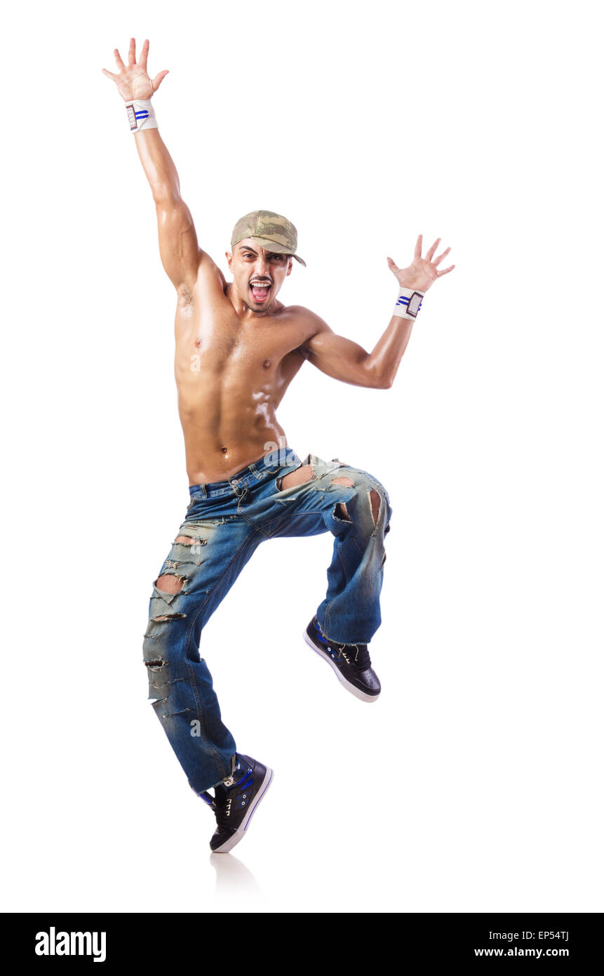 Dancer dancing dances isolated on white Stock Photo - Alamy
