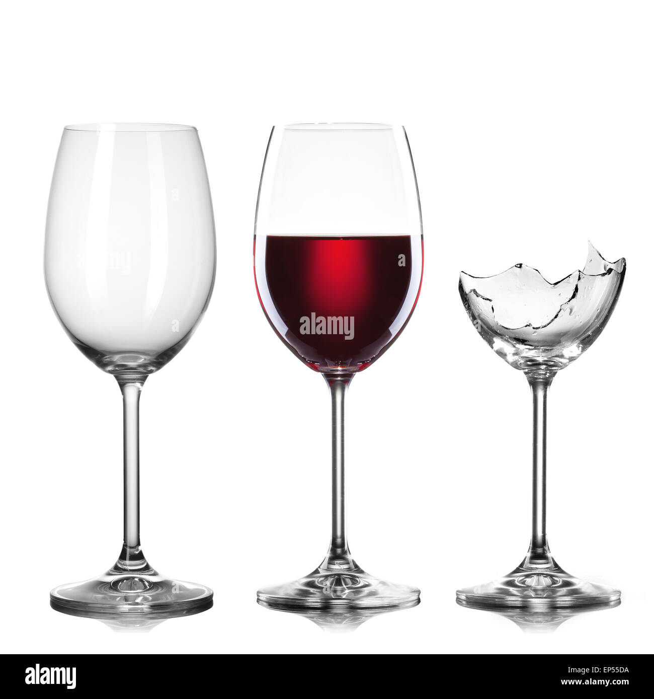 Broken red wine Cut Out Stock Images & Pictures - Alamy
