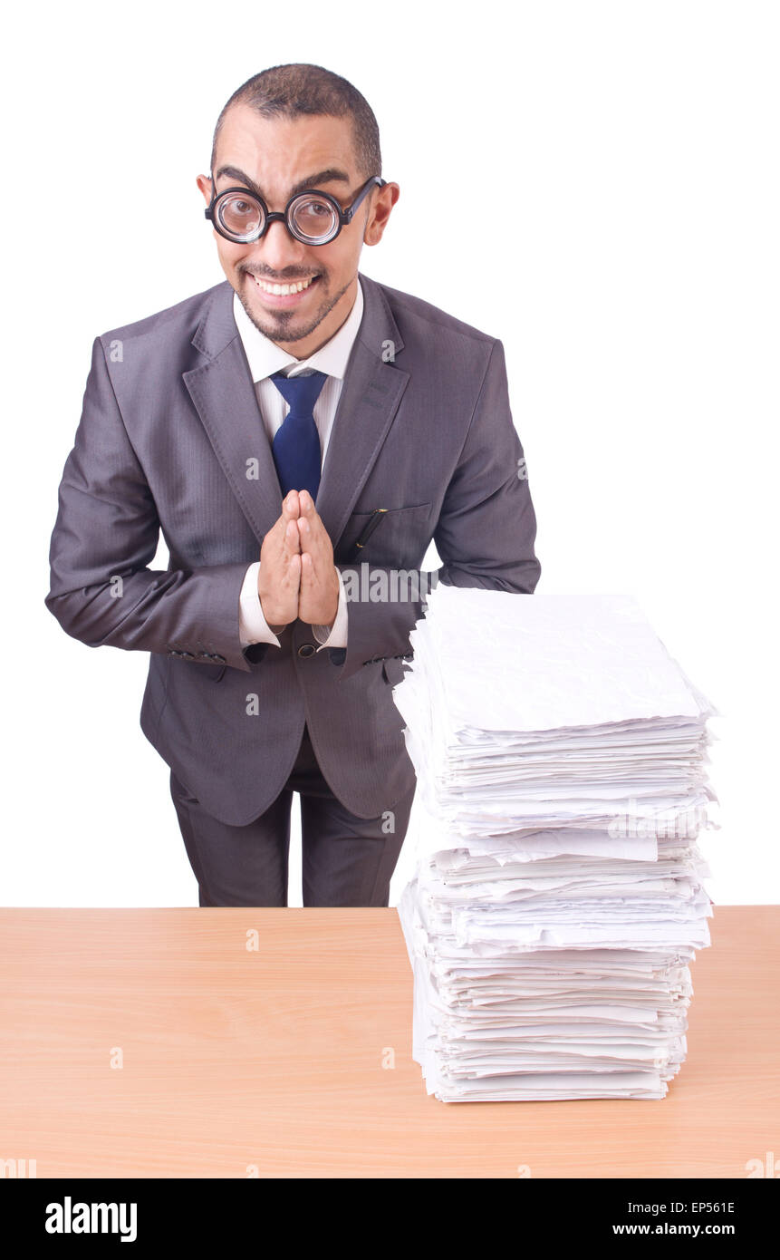 Busy businessman lots papers hi-res stock photography and images - Alamy
