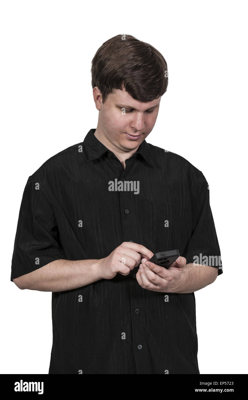 Men texting hi-res stock photography and images - Alamy