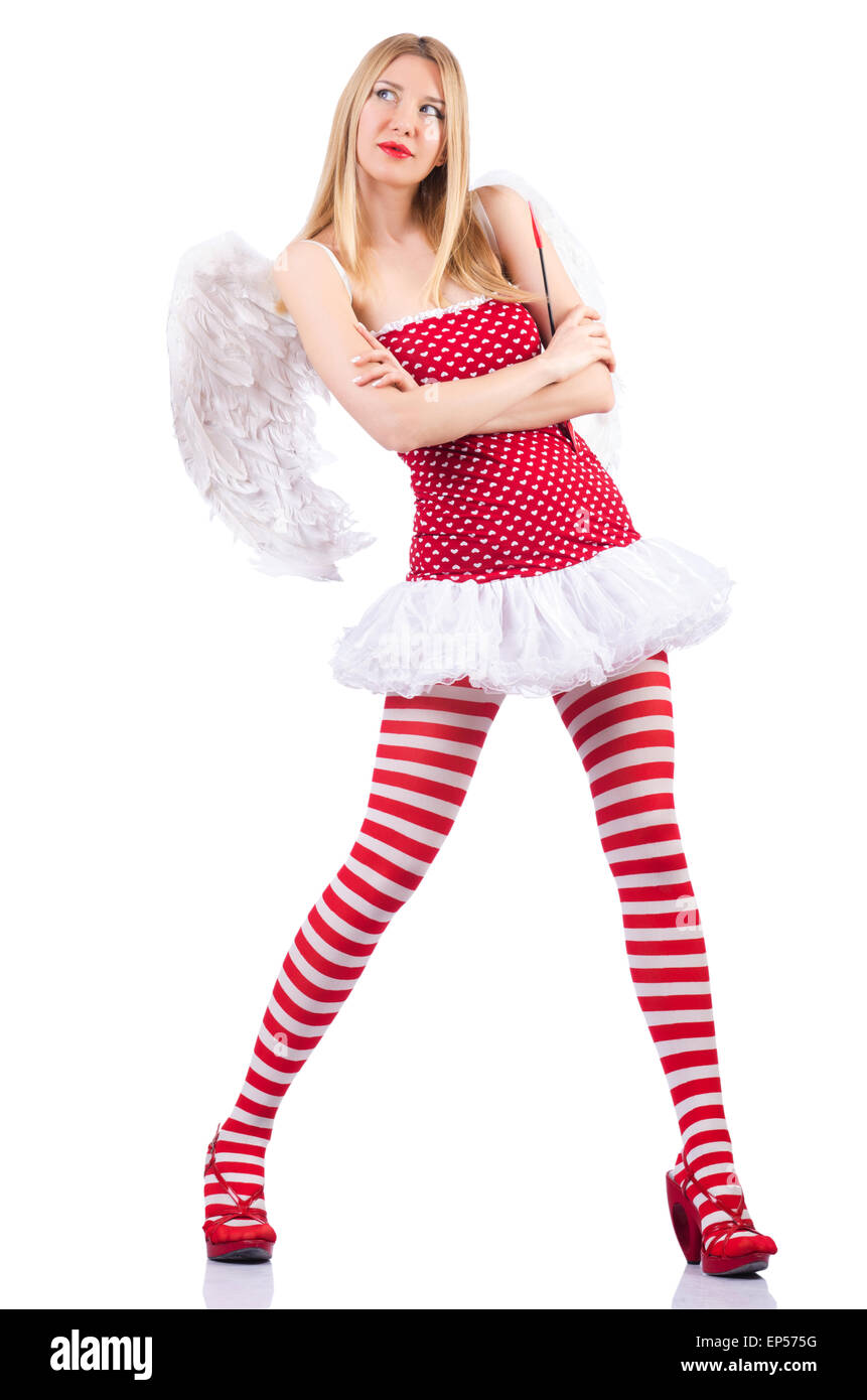 Heart with wings concept of cupid Cut Out Stock Images & Pictures - Alamy