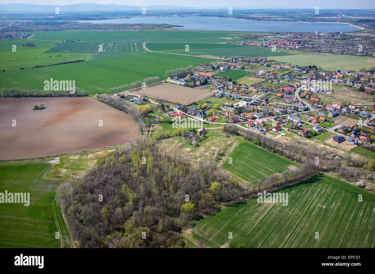 Aerial view of the lake and city of Nysa Poland Stock Photo - Alamy