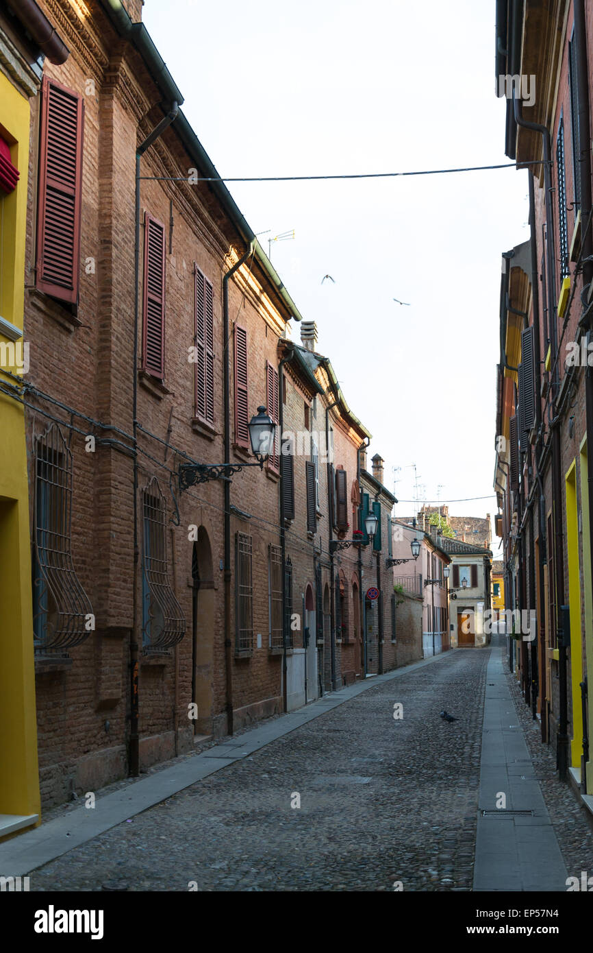 Beautiful architecture in the downtown of Ferrara Stock Photo - Alamy