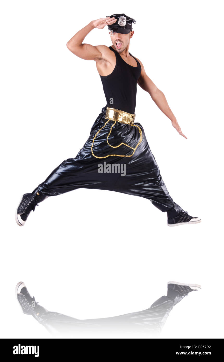 Rap dancer isolated on the white Stock Photo - Alamy