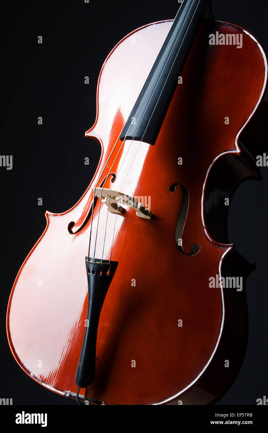 Violin on the black background Stock Photo - Alamy