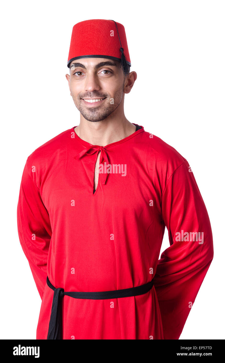 Man in traditional turkish hat and dress Stock Photo - Alamy