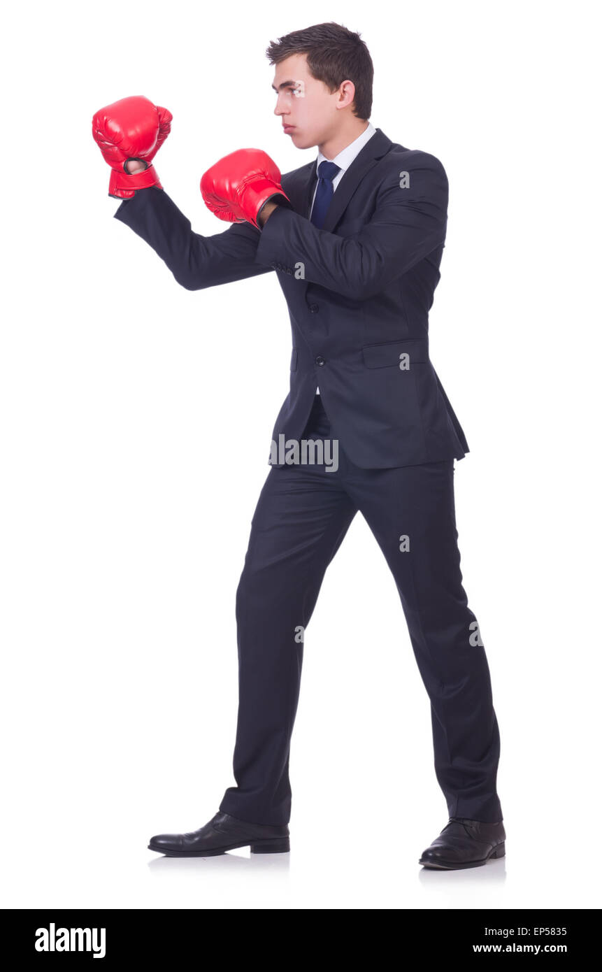 Young businessman isolated on white Stock Photo - Alamy