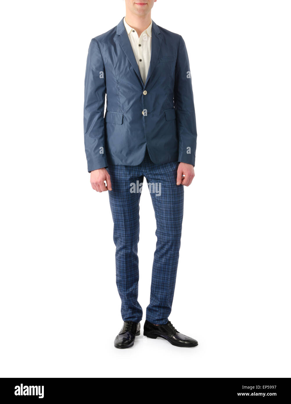 Man model with suit on white Stock Photo - Alamy