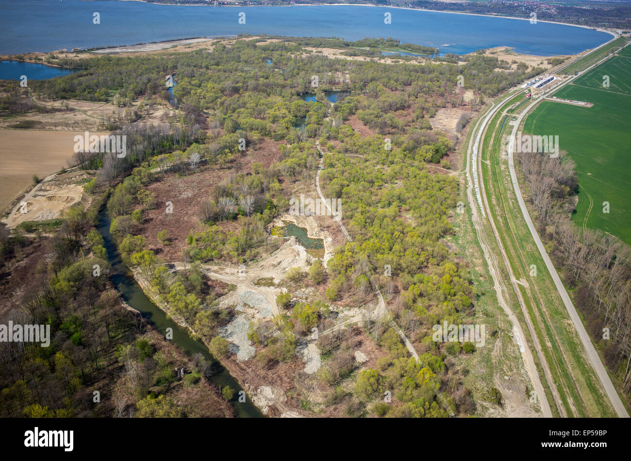 Aerial view of the lake and city of Nysa Poland Stock Photo - Alamy