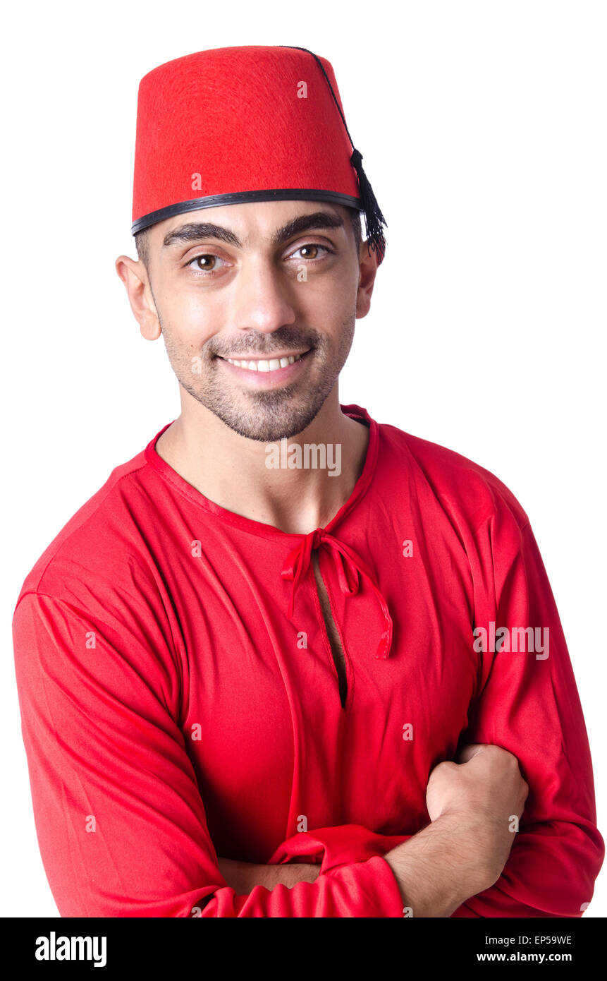 Man in traditional turkish hat and dress Stock Photo - Alamy