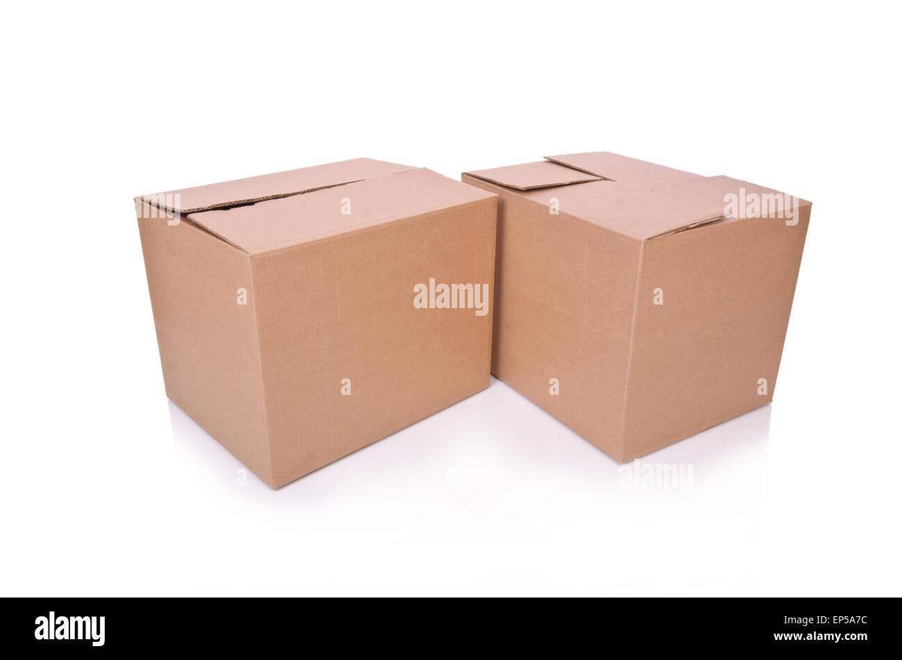 Carton boxes isolated on the white background Stock Photo - Alamy