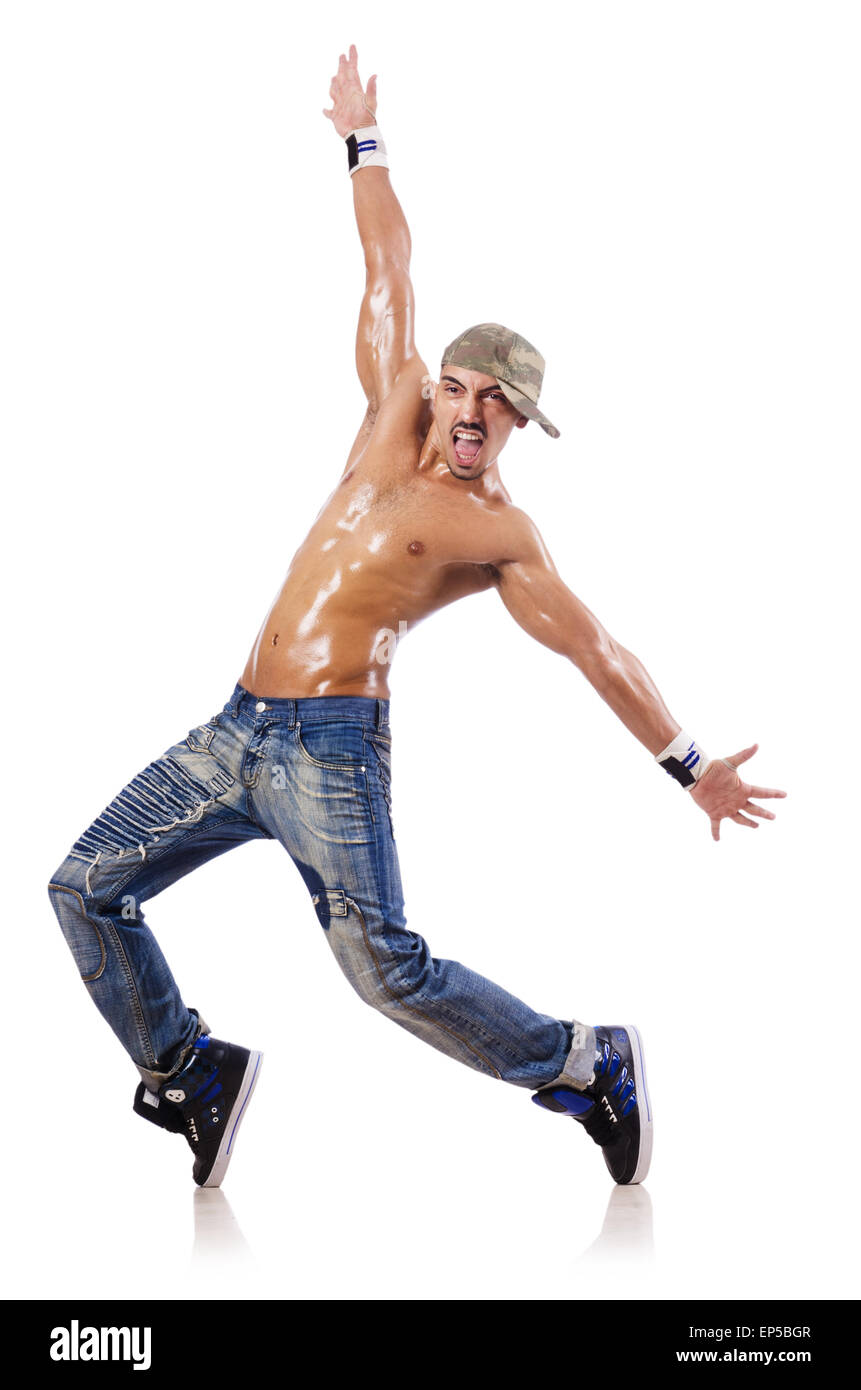 Dancer dancing dances isolated on white Stock Photo - Alamy
