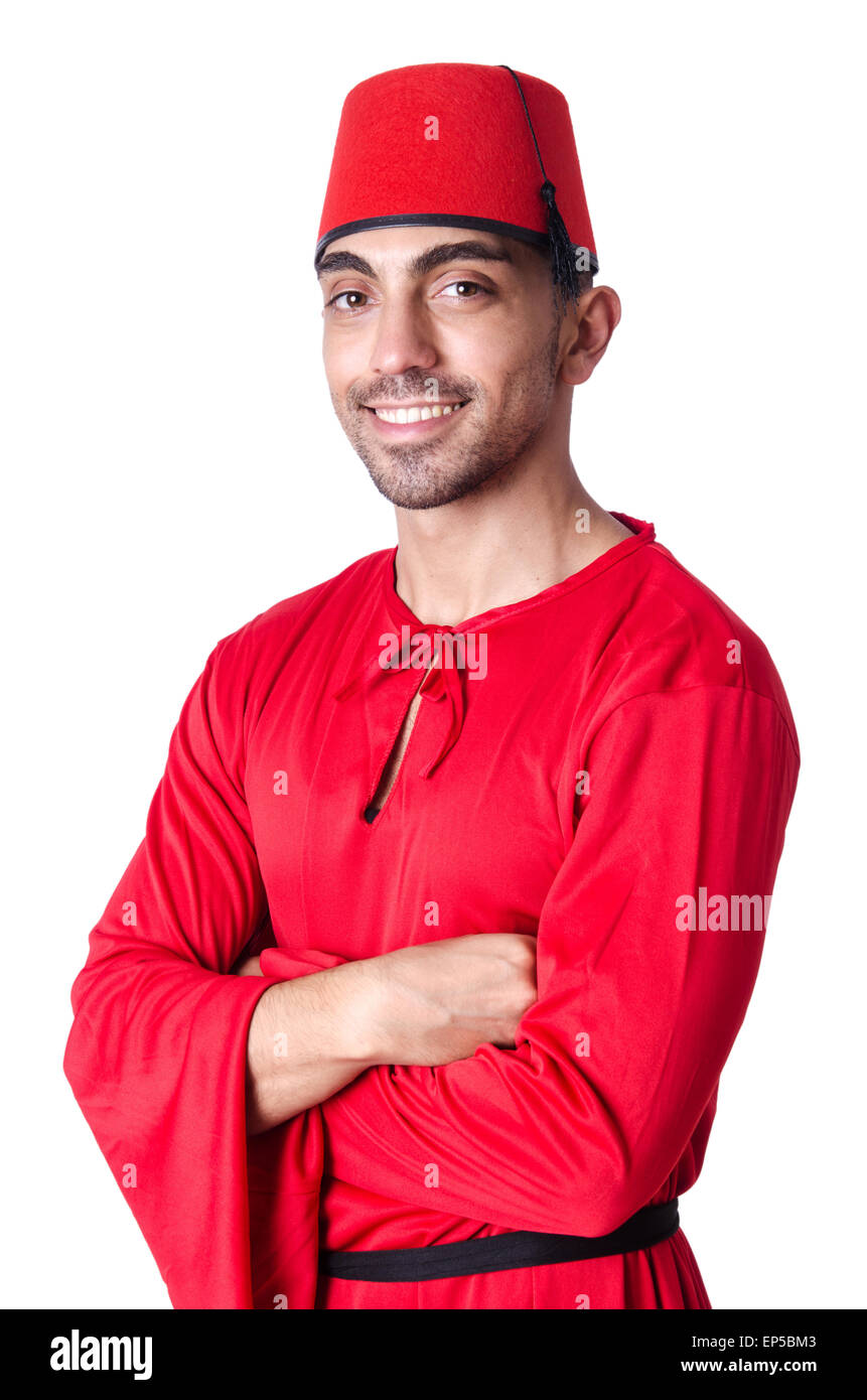 Man in traditional turkish hat and dress Stock Photo - Alamy