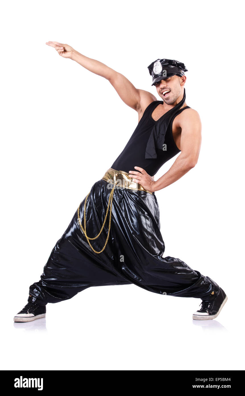 Rap dancer isolated on the white Stock Photo - Alamy