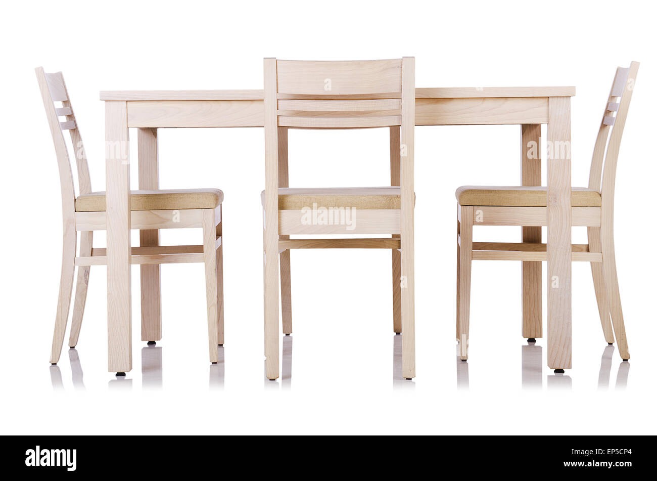 Furniture set with table and chair Stock Photo - Alamy