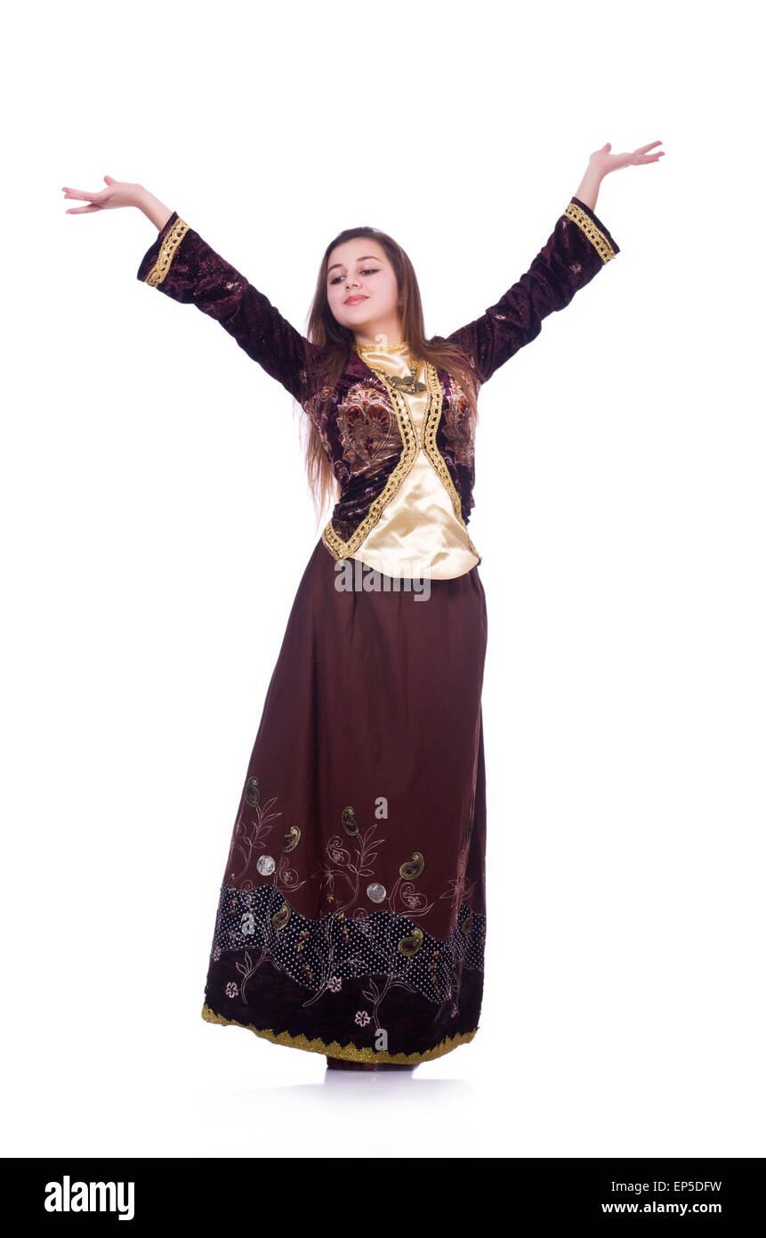 Young lady dancing traditional azeri dance Stock Photo - Alamy