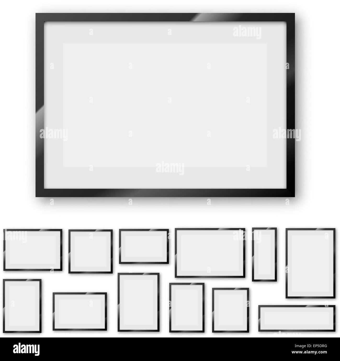 Blank white poster frames Stock Vector Images - Alamy