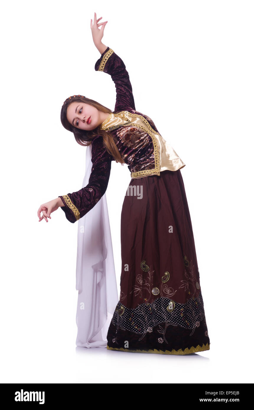 Young lady dancing traditional azeri dance Stock Photo - Alamy