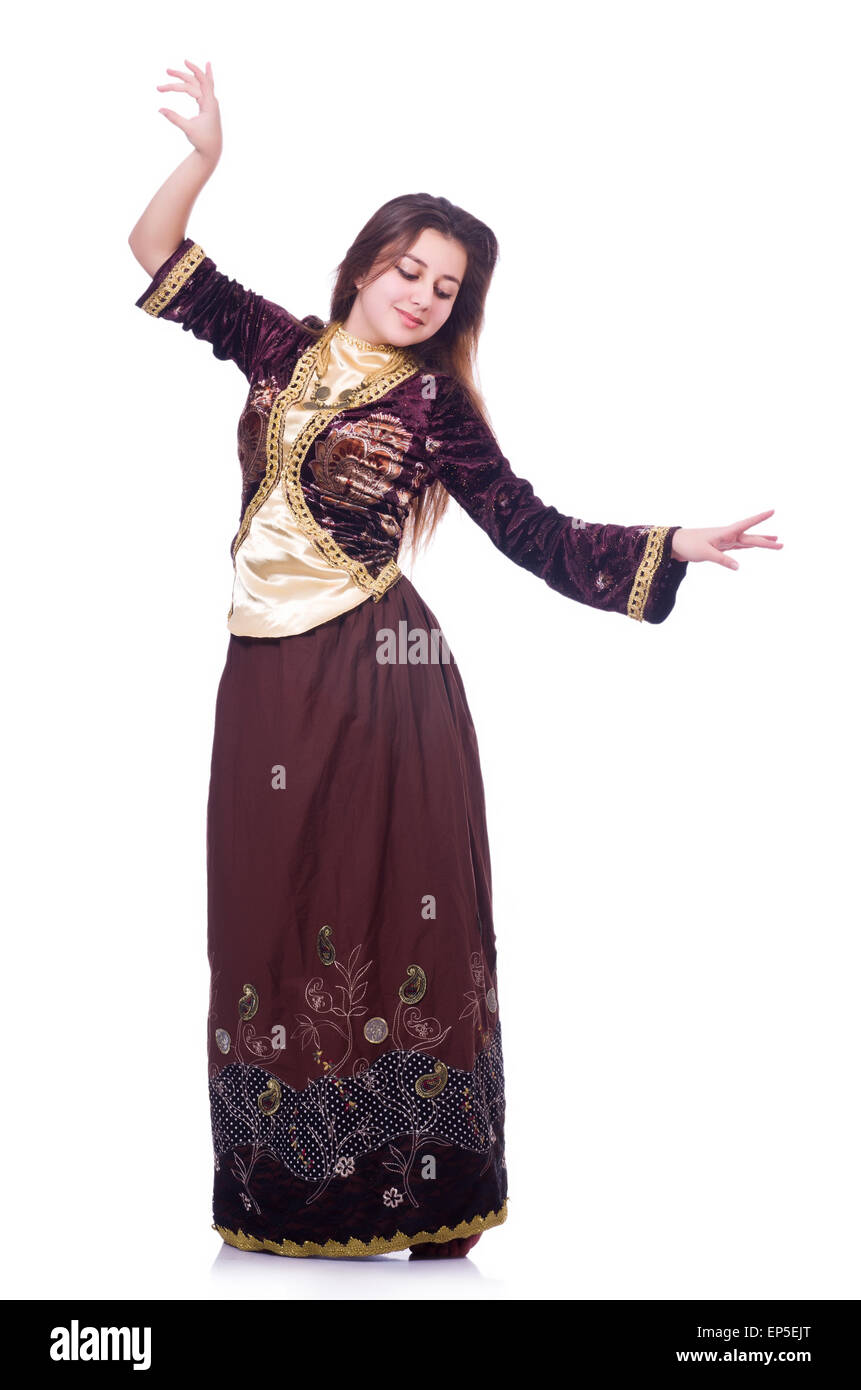 Young lady dancing traditional azeri dance Stock Photo - Alamy