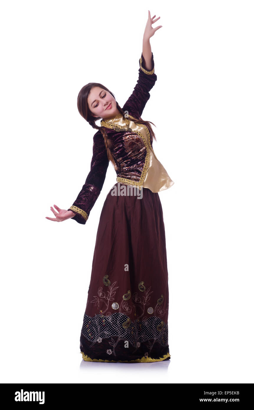 Young lady dancing traditional azeri dance Stock Photo - Alamy