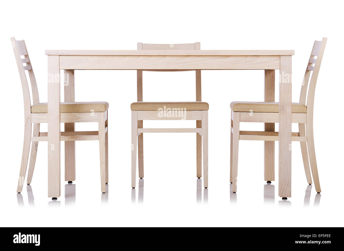 Furniture set with table and chair Stock Photo - Alamy