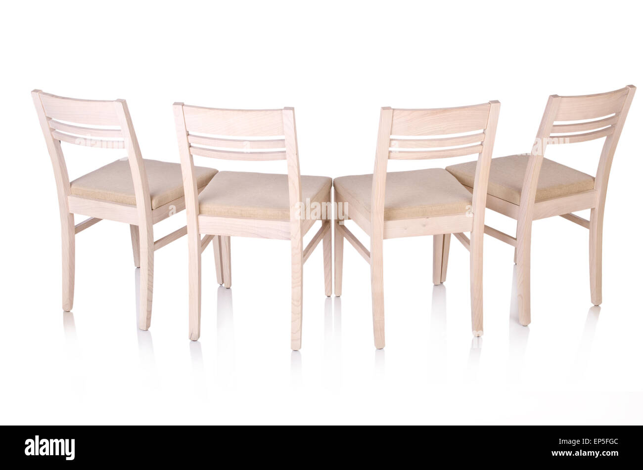 Row of chairs isolated on the white Stock Photo - Alamy