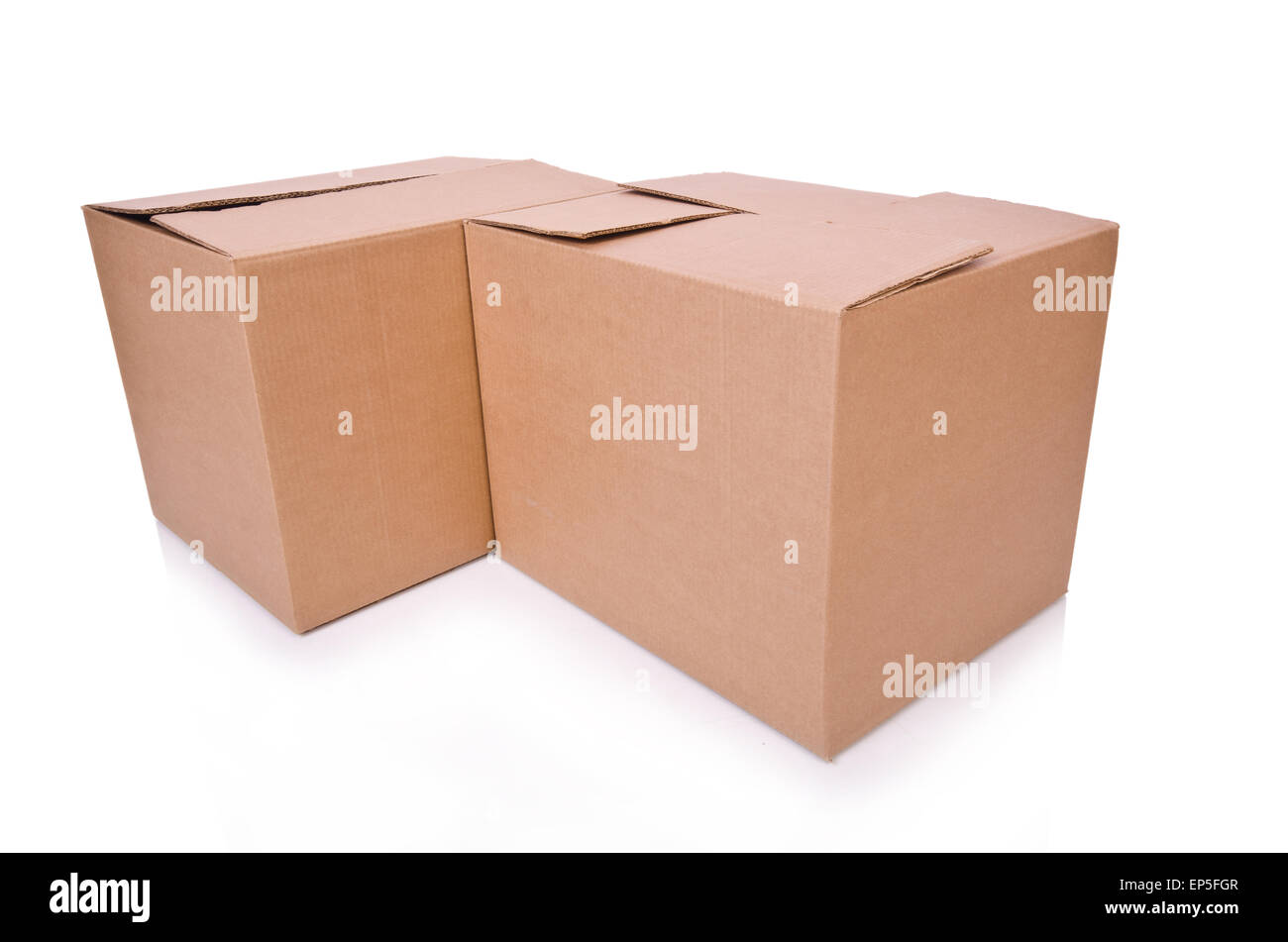 Carton boxes isolated on the white background Stock Photo - Alamy