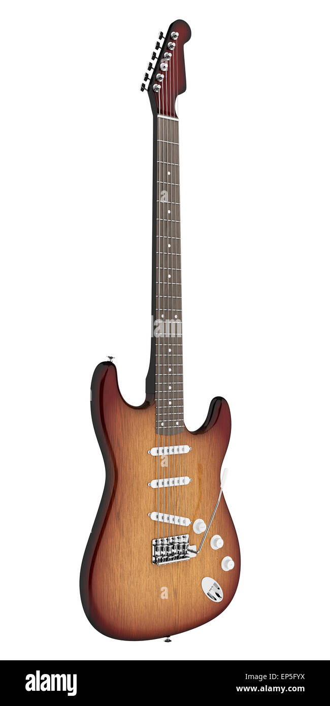 electric guitar isolated on white background Stock Photo - Alamy