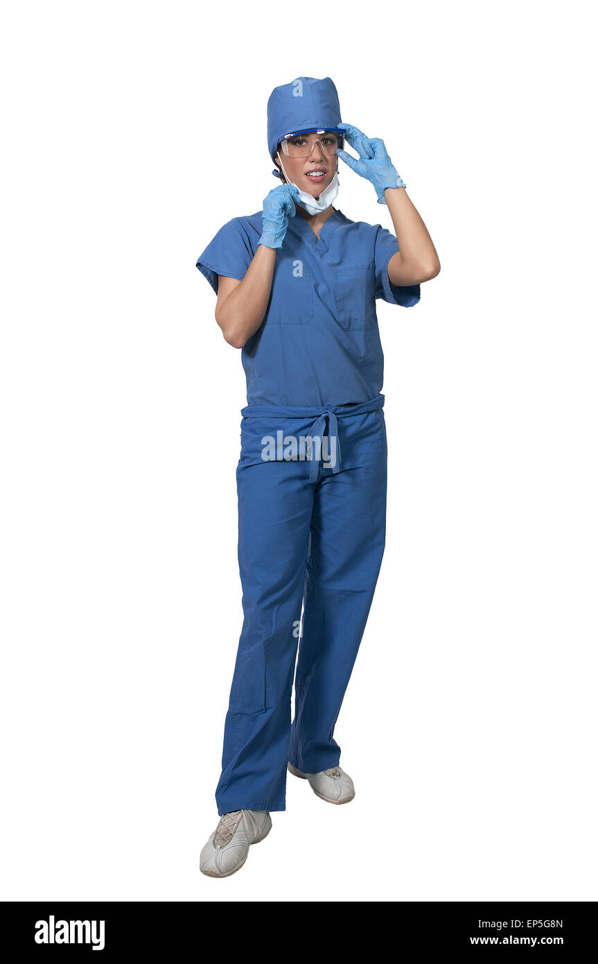 Female surgeon holding medical Cut Out Stock Images & Pictures - Alamy