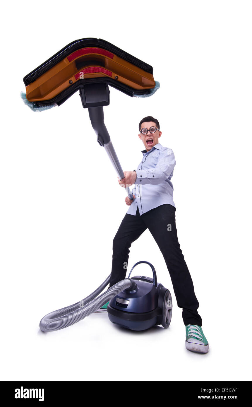 Man vacuuming funny hi-res stock photography and images - Alamy
