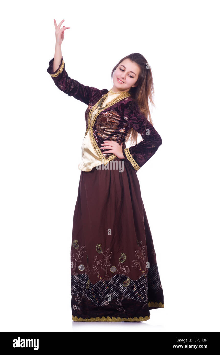 Young lady dancing traditional azeri dance Stock Photo - Alamy