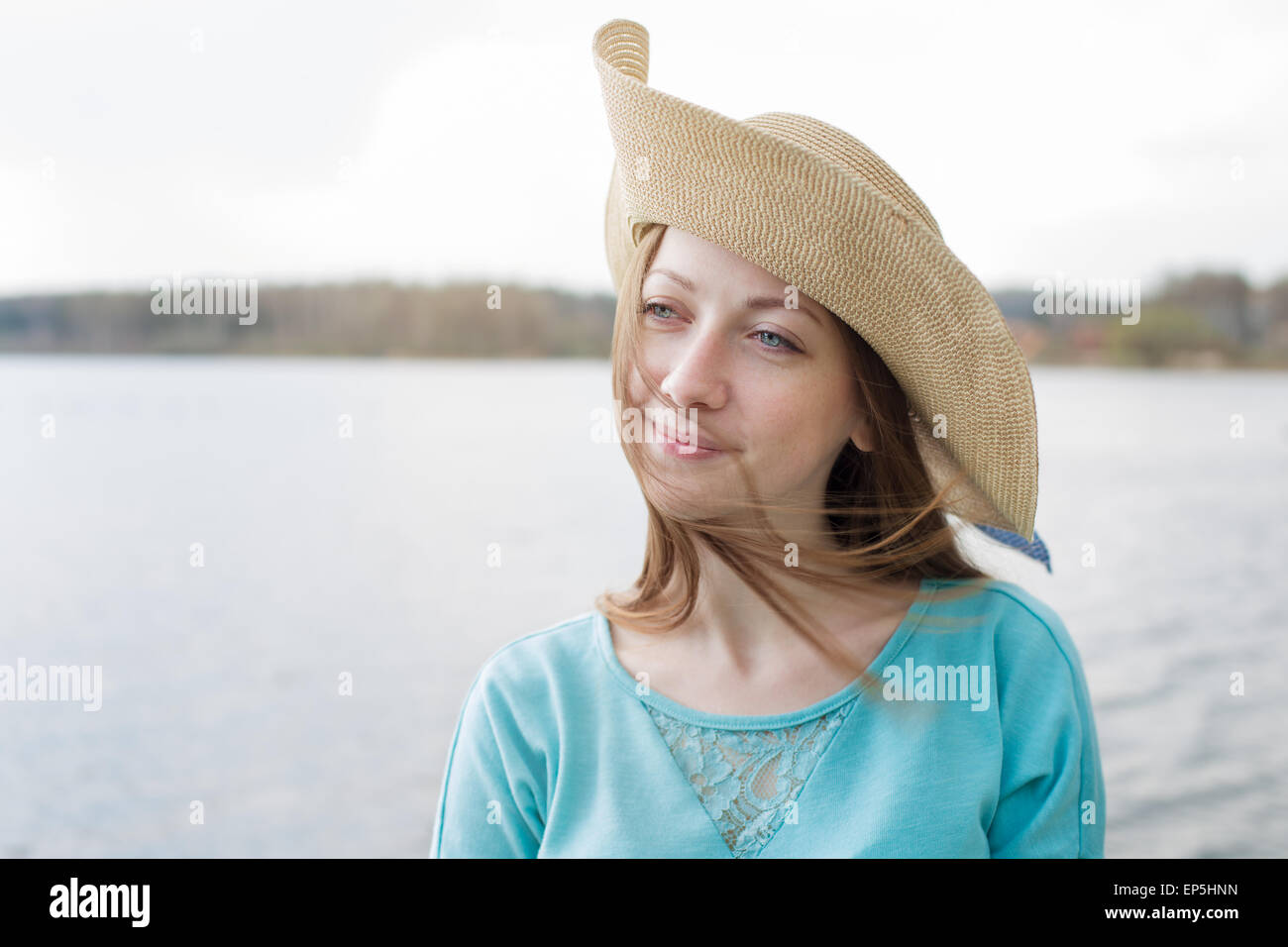 Windy Day Hat High Resolution Stock Photography and Images - Alamy