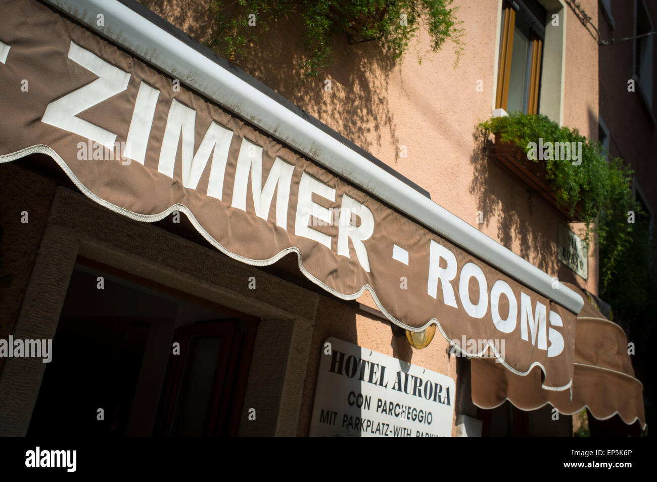 Canopy outside Hotel Aurora in Lake Garda, Italy Stock Photo - Alamy