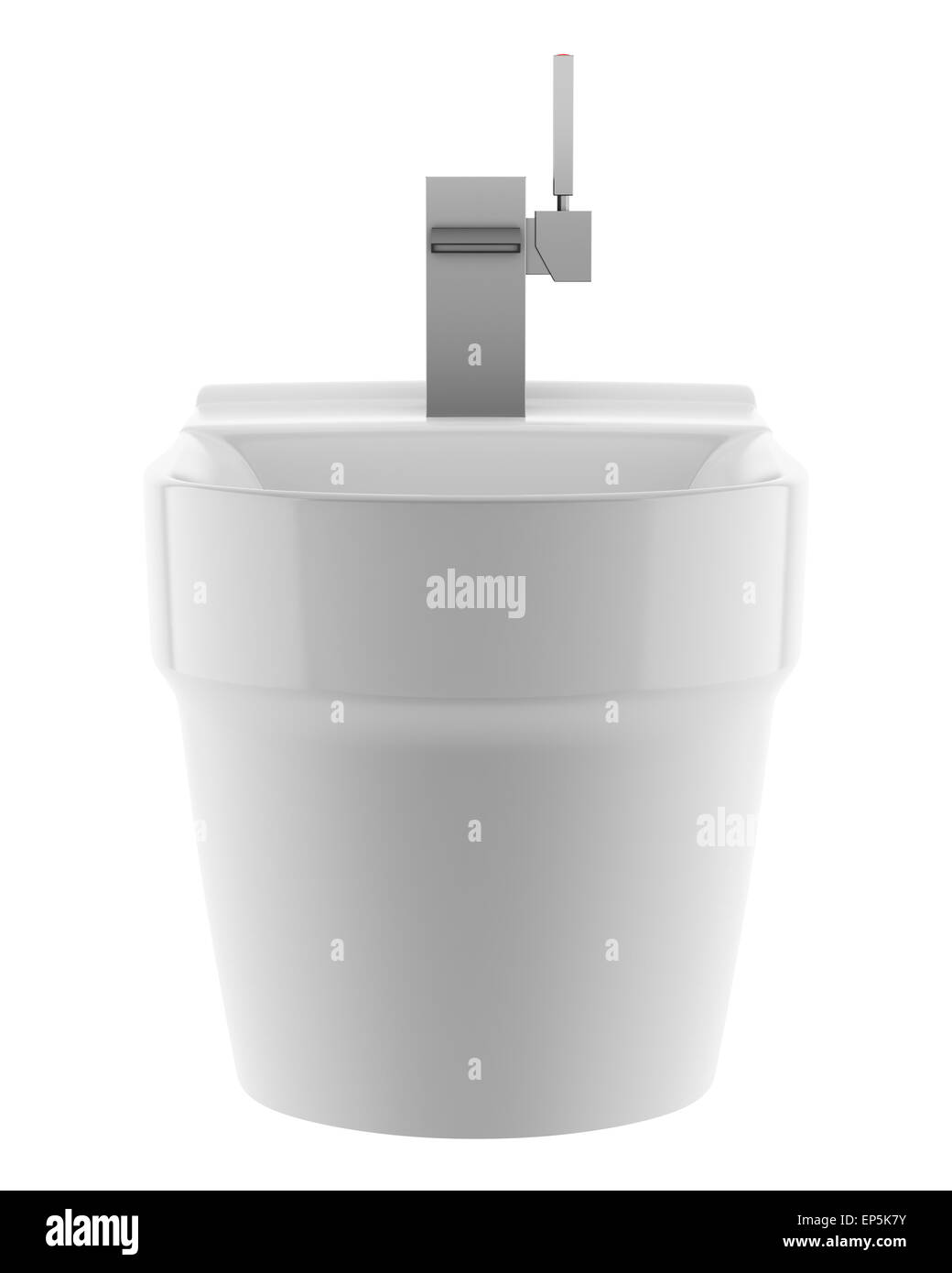 ceramic bidet isolated on white background Stock Photo - Alamy