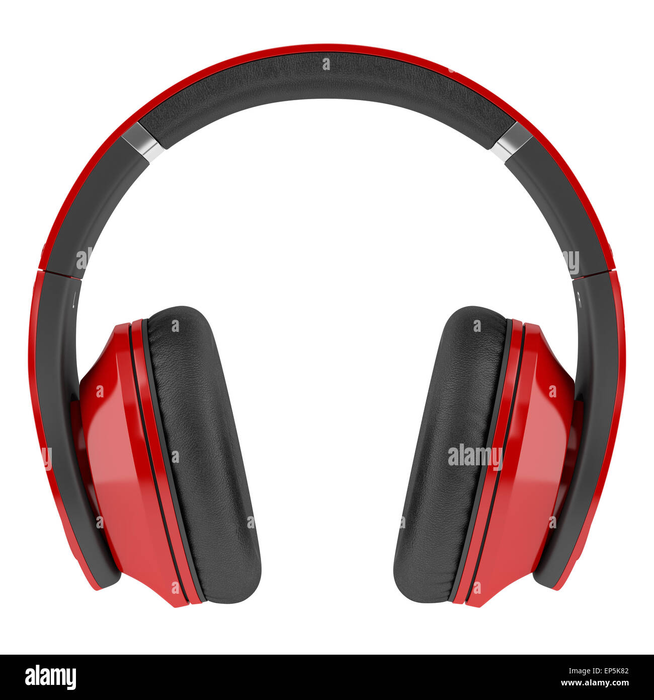 red and black wireless headphones isolated Stock Photo - Alamy