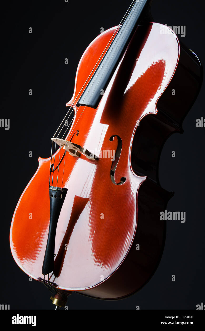 Violin on the black background Stock Photo - Alamy