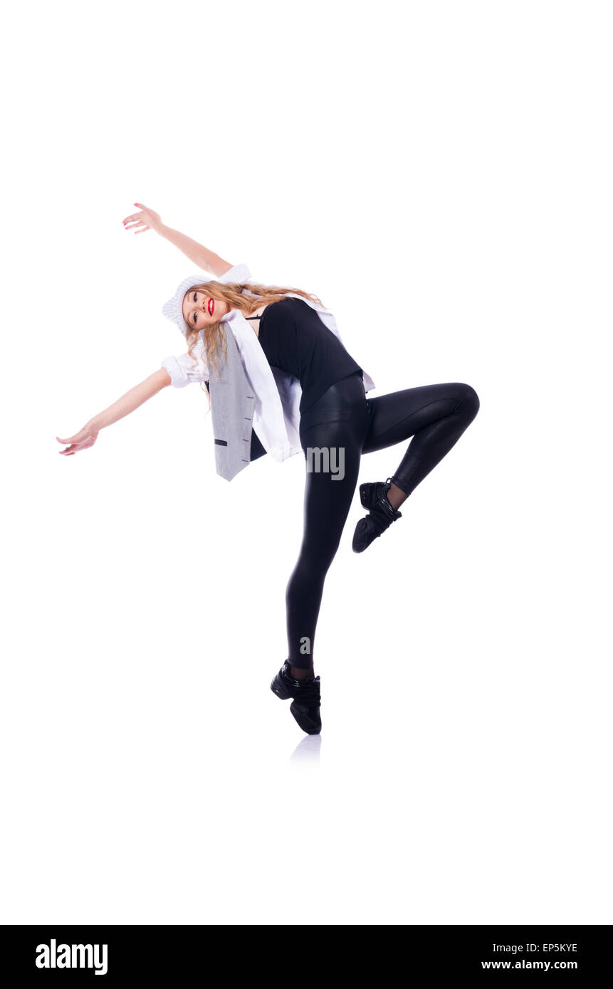 Woman dancer dancing modern dances Stock Photo - Alamy