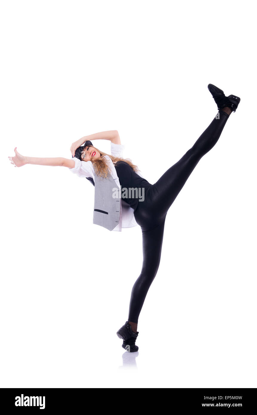 Woman dancer dancing modern dances Stock Photo - Alamy