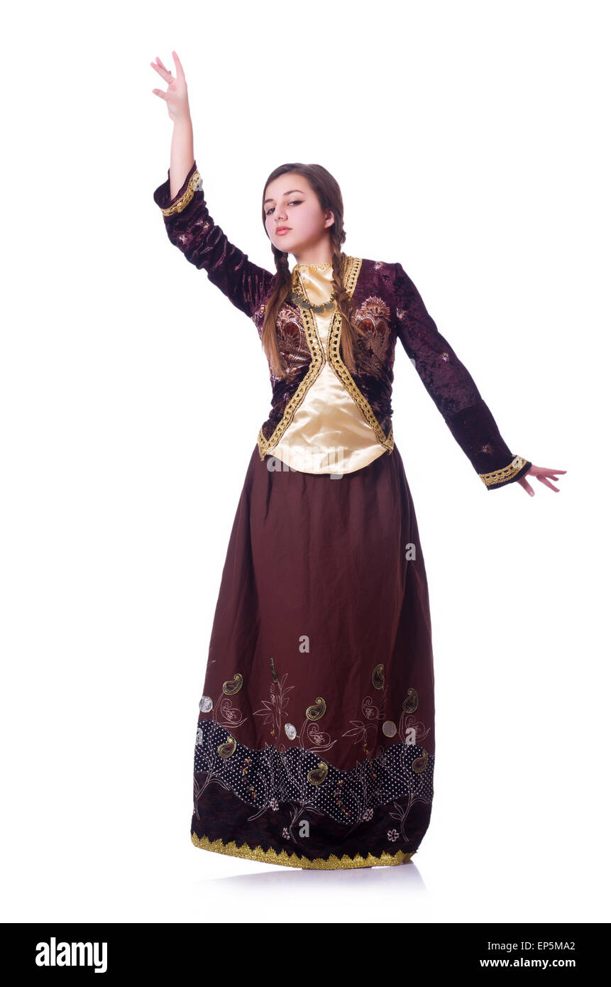 Young lady dancing traditional azeri dance Stock Photo - Alamy