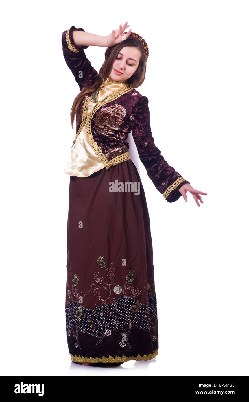 Young lady dancing traditional azeri dance Stock Photo - Alamy