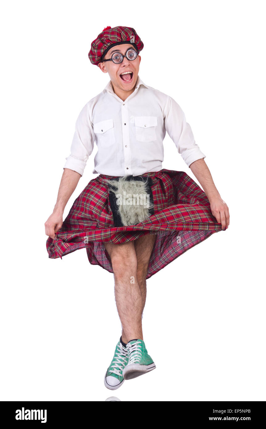 Funny scotsman isolated on the white Stock Photo - Alamy