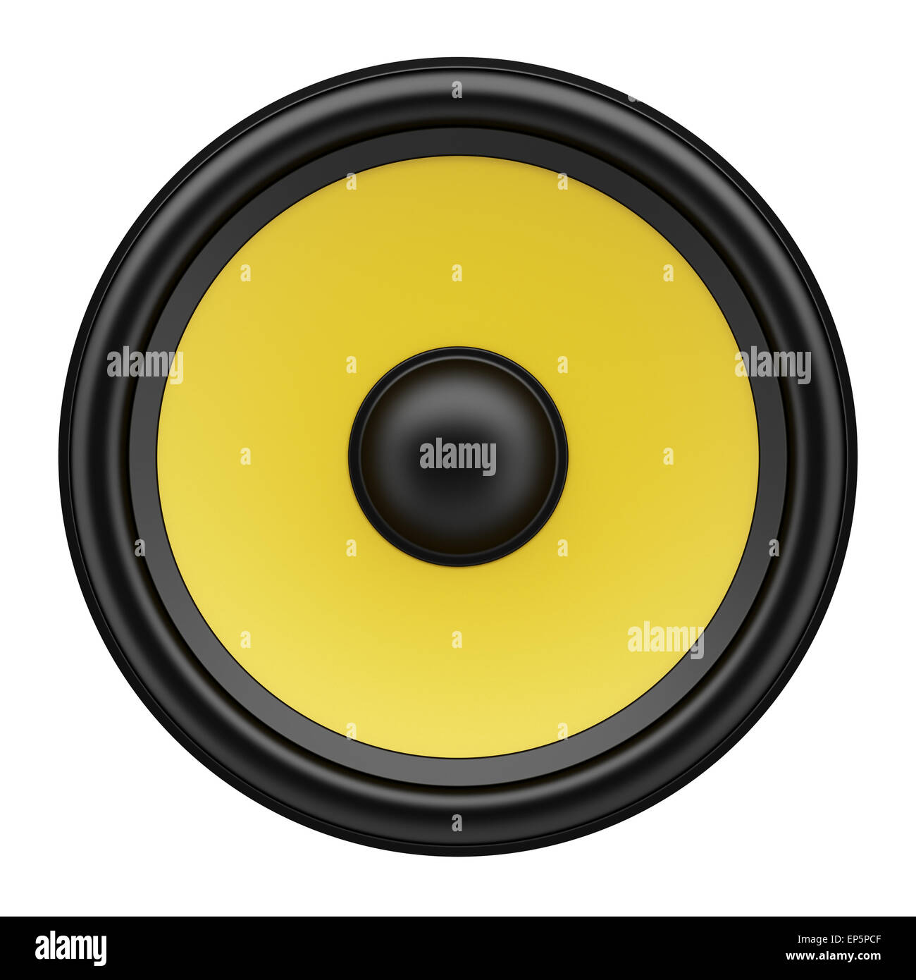 yellow loudspeaker isolated on white background Stock Photo - Alamy