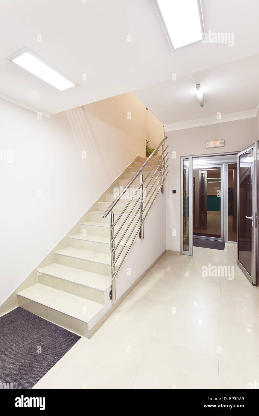 Interior of a modern corporate halls, simple minimalistic design Stock ...