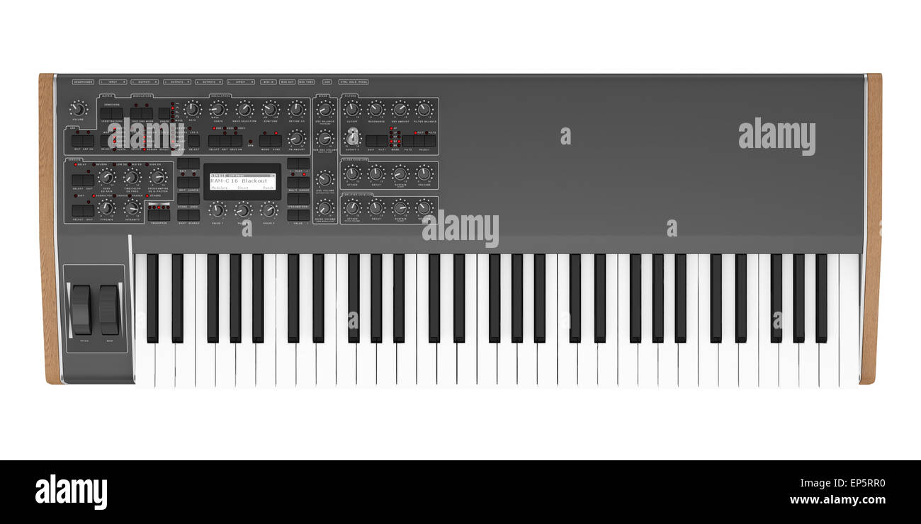 Black synthesizer isolated on white hi-res stock photography and images ...