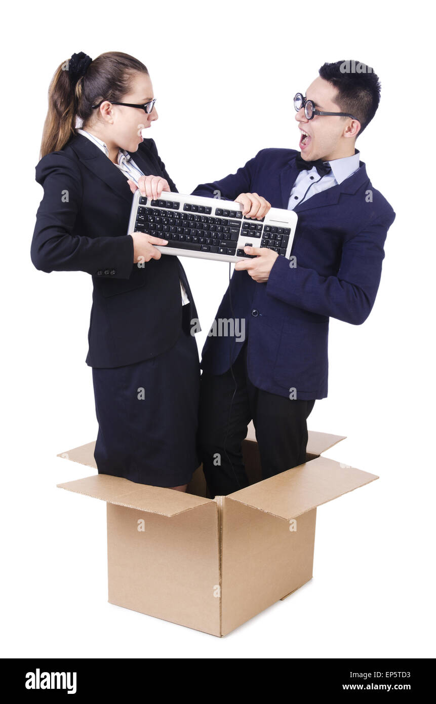 Pair of young in the box Stock Photo - Alamy