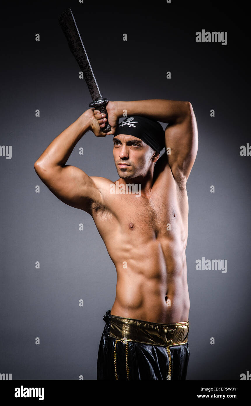 Ripper pirate in the dark room Stock Photo - Alamy