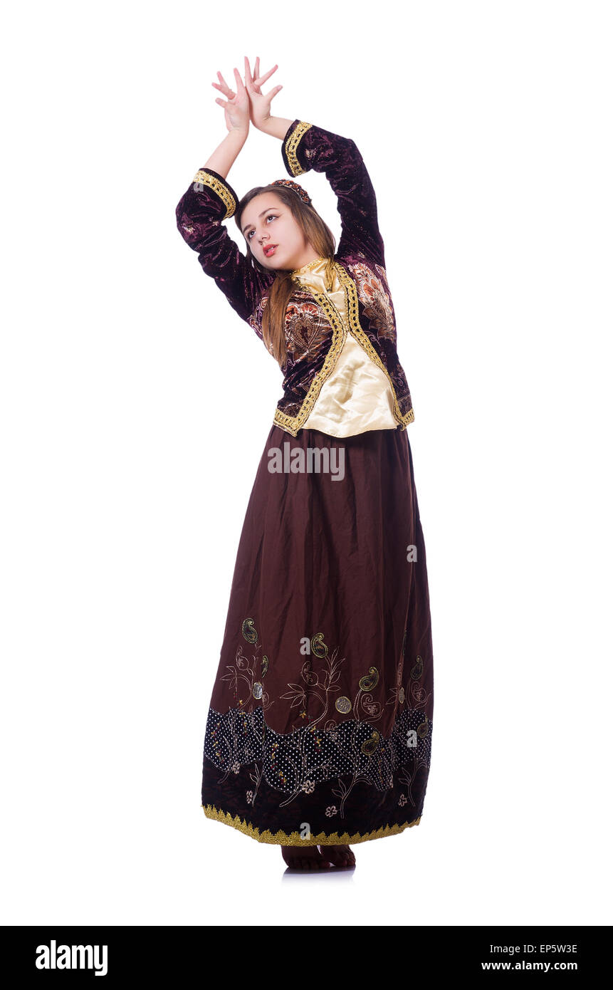 Young lady dancing traditional azeri dance Stock Photo - Alamy